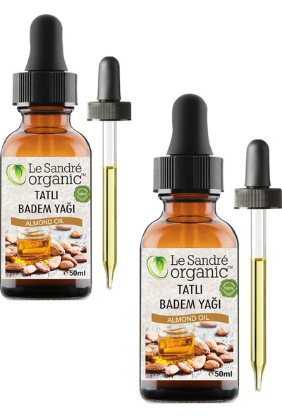 Le Sandre Organics Badem Yağı Tatlı 2 x 50 ml Soğuk Sıkım Le Sandre Organics Badem Yağı Tatlı 2 x 50 ml Soğuk Sıkım