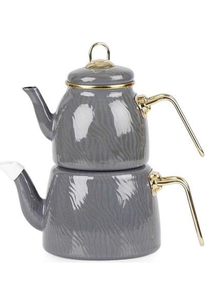 Acarlar XAP-011533 Qualita Hüma Emaye Çaydanlık Gri Acarlar XAP-011533 Qualita Hüma Emaye Çaydanlık Gri