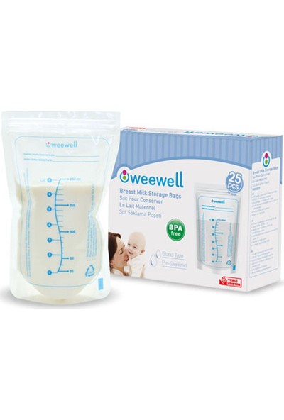 Weewell WMS825 25'li Süt Saklama Poşeti