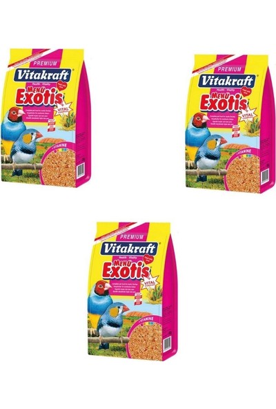 Vitakraft Premium Menü Vital Egzotik Kuş Yemi 500 gr 3 Adet Vitakraft Premium Menü Vital Egzotik Kuş Yemi 500 gr 3 Adet