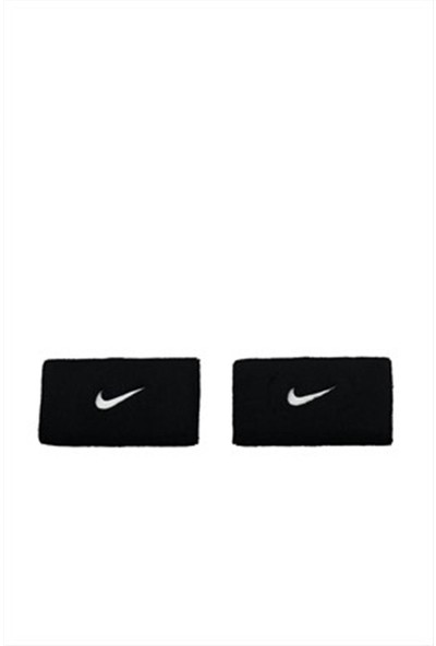 Nike Swoosh Doublewide Wristbands Black Kol Bandi Siyah Nike Swoosh Doublewide Wristbands Black Kol Bandi Siyah