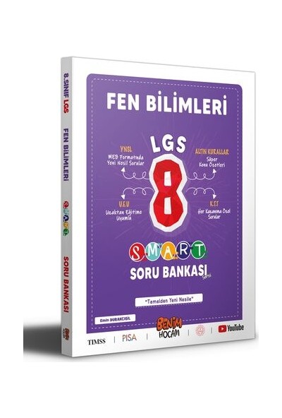 Benim Hocam Yayınları LGS 8. Sınıf Smart Serisi Fen Bilimleri Soru Bankası - Emin Durakcıgil Benim Hocam Yayınları LGS 8. Sınıf Smart Serisi Fen Bilimleri Soru Bankası - Emin Durakcıgil