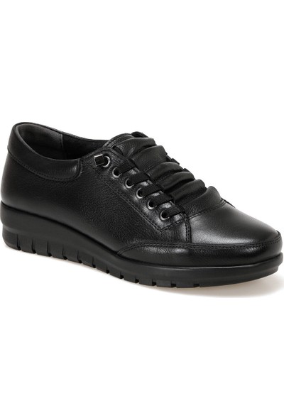 Polaris 101006 Siyah Deri Beş Nokta Kadın Günlük Ayakkabı