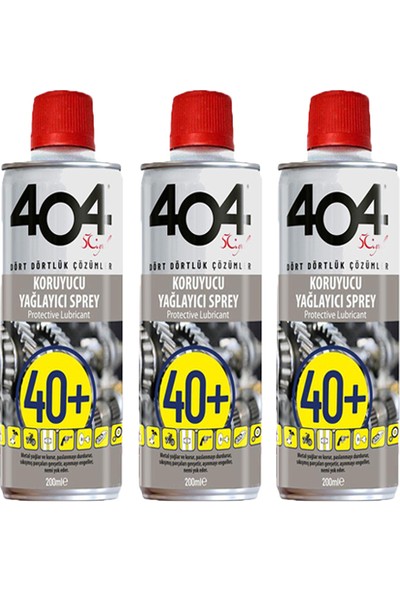 404 Koruyucu Yağlayıcı Sprey 200 ml - 3 Adet 404 Koruyucu Yağlayıcı Sprey 200 ml - 3 Adet