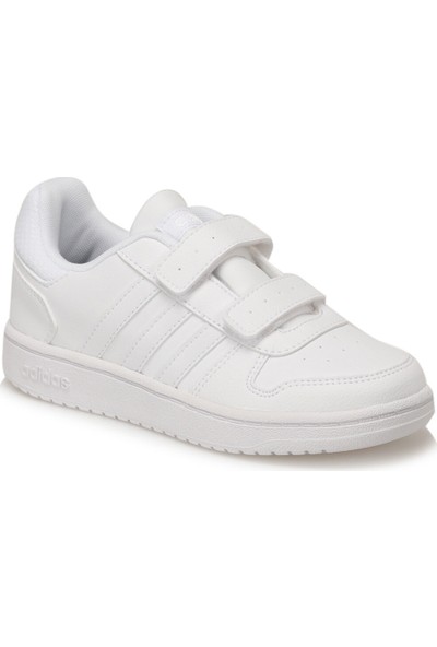 adidas Hoops 2.0 Cmf Çocuk Beyaz Spor Ayakkabı (F35895)