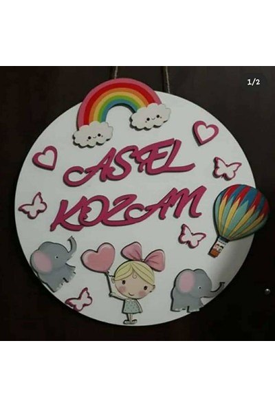 Berk Lazer Isme Özel Bebek Ahşap Renkli Kapı Süsü Berk Lazer Isme Özel Bebek Ahşap Renkli Kapı Süsü