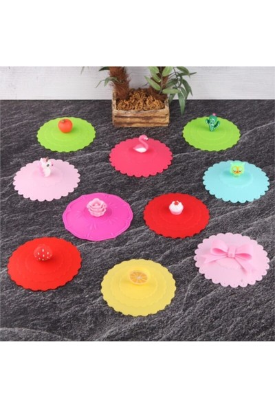 Lira 3 Lü Silikon Şekilli Kupa Kapağı Seti Şirin Bardak Kapakları - Karışık Lira 3 Lü Silikon Şekilli Kupa Kapağı Seti Şirin Bardak Kapakları - Karışık