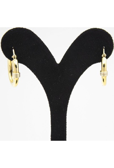 Latif Kuyumcu 14 Ayar Altın Taşsız Halka Küpe LKSKP0681 Latif Kuyumcu 14 Ayar Altın Taşsız Halka Küpe LKSKP0681