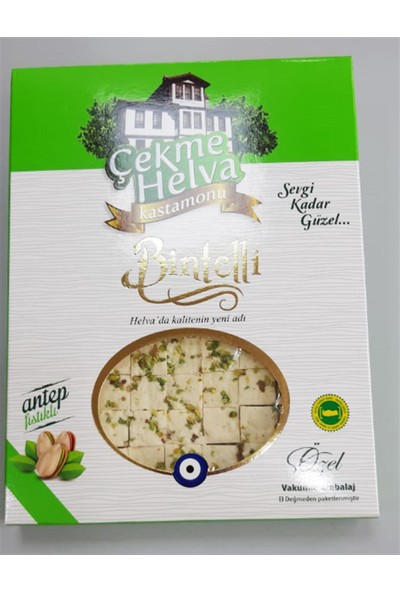 Bintelli Kastamonu Antep Fıstıklı Çekme Helva 500 gr Bintelli Kastamonu Antep Fıstıklı Çekme Helva 500 gr