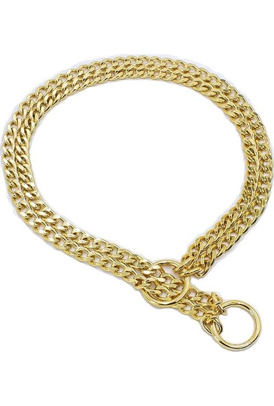 Doggie Gbdzt-60 Gold Çift Boğma Eğitim Zinciri 2.5X45-50 cm Doggie Gbdzt-60 Gold Çift Boğma Eğitim Zinciri 2.5X45-50 cm