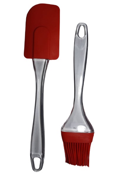 ikraHome Silikon Fırça ve Spatula Seti Kırmızı ikraHome Silikon Fırça ve Spatula Seti Kırmızı
