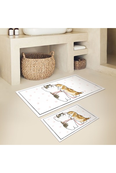 Karnaval Home Karnaval Patili Sevimli Kediler 2'li Banyo Paspas Takımı Karnaval Home Karnaval Patili Sevimli Kediler 2'li Banyo Paspas Takımı