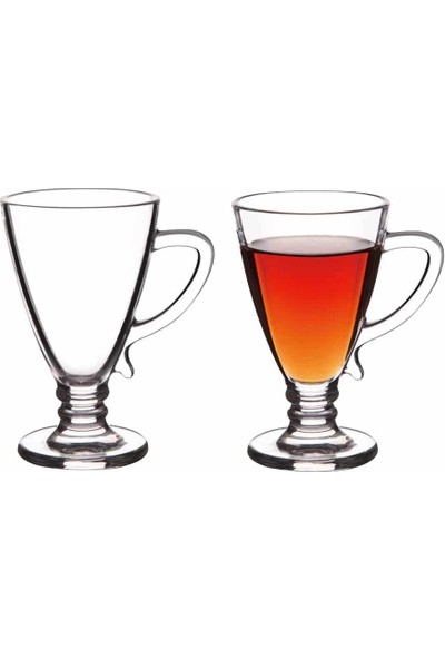 Perotti Federico Kulplu 6'lı Cam Çay Bardağı Perotti Federico Kulplu 6'lı Cam Çay Bardağı