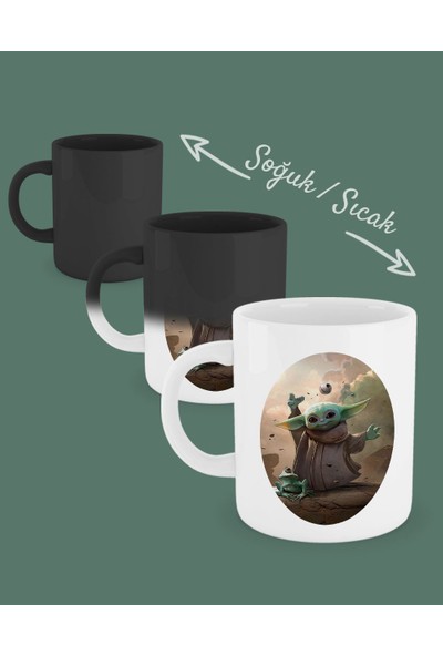 Loryen Baby Yoda Sihirli Kupa Bardak