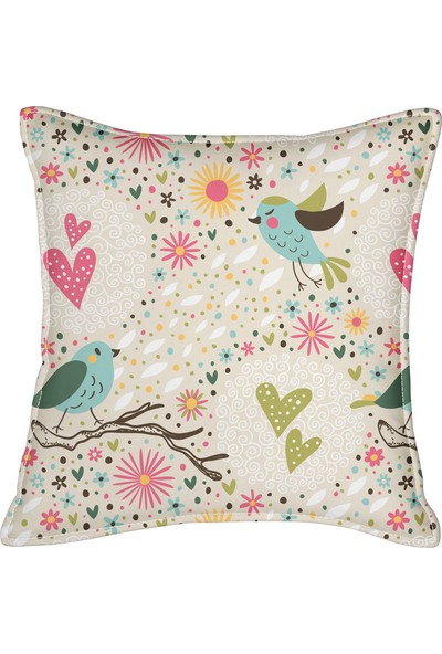 Mapka Home 3D Çift Yüz Digital Baskılı 43 x 43 cm Dekoratif Yastık