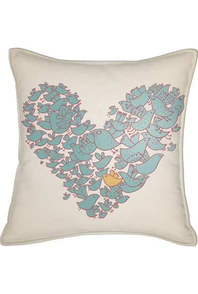 Mapka Home 3D Çift Yüz Digital Baskılı 43 x 43 cm Dekoratif Yastık