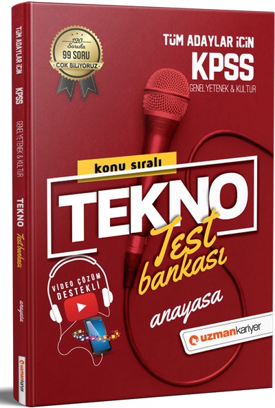 Uzman Kariyer Yayınları 2021 KPSS Tekno Konu Konu Test Bankası - Anayasa Uzman Kariyer Yayınları 2021 KPSS Tekno Konu Konu Test Bankası - Anayasa