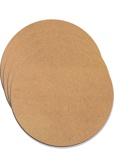 VRDEPO Supla 12 Adet Ham Mdf 33CM Yuvarlak 3mm