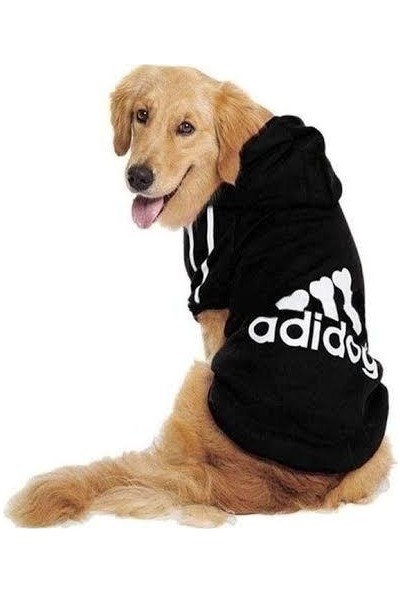 Kemique Siyah Adidog Kapşonlu Sweatshirt, Orta ve Büyük Irklar Için Köpek Kıyafeti, Kemique Siyah Adidog Kapşonlu Sweatshirt, Orta ve Büyük Irklar Için Köpek Kıyafeti,
