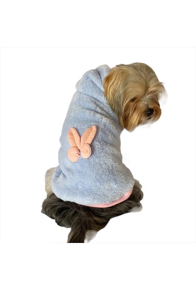 Kemique Softie Blue Bunny Kapşonlu Sweat By Kemique Köpek Kazağı Kemique Softie Blue Bunny Kapşonlu Sweat By Kemique Köpek Kazağı
