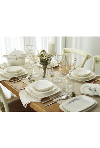 Emsan Mimoza 60 Parça 12 Kişilik Yemek Takımı Emsan Mimoza 60 Parça 12 Kişilik Yemek Takımı