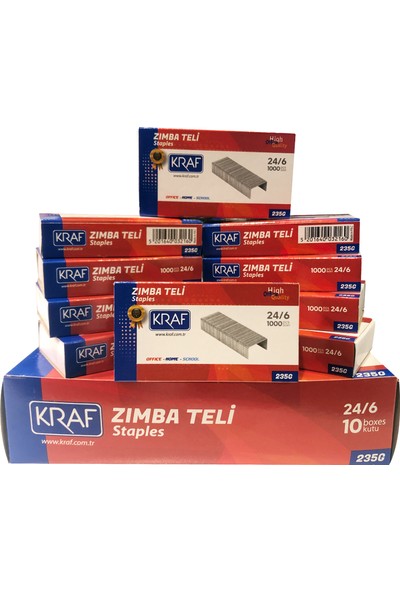 Kraf 235G Zımba Teli No: 24/6 Beyaz 10.000 Adet