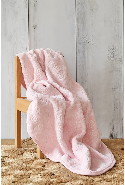 Karaca Home Candy Pudra Bebek Embosy Battaniye