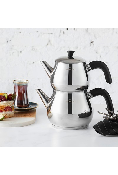 Karaca Kayra Midi Black Çaydanlık Takımı Karaca Kayra Midi Black Çaydanlık Takımı