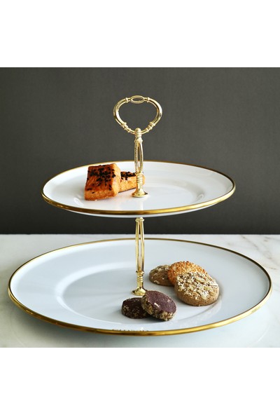 Emsan Troy Emaye Katlı Kurabiyelik Beyaz