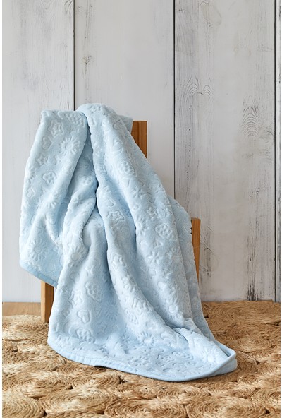 Karaca Home Candy Mavi Bebek Embosy Battaniye