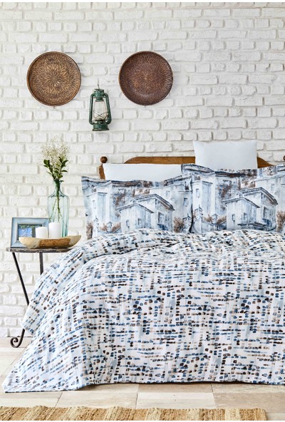 Karaca Home Vella Mavi Pamuk Çift Kişilik Pike Yastık Seti