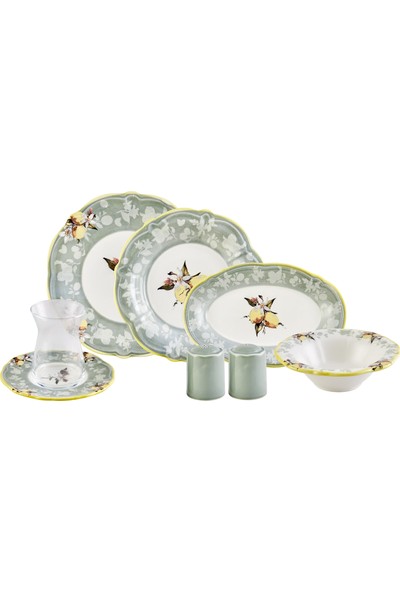 Jumbo Lime 28 Parça 6 Kişilik Kahvaltı Takımı