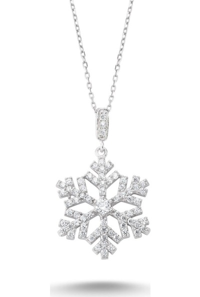 İste Senin Olsun Kadın 925 Ayar Gümüş Beyaz Swarovski Taşlı Kar Tanesi Kolye İste Senin Olsun Kadın 925 Ayar Gümüş Beyaz Swarovski Taşlı Kar Tanesi Kolye