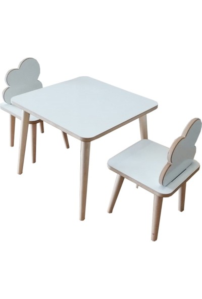 Bicabin Bratislava Kare Oyun Masası ve 2 Bulut Sandalye Bicabin Bratislava Kare Oyun Masası ve 2 Bulut Sandalye