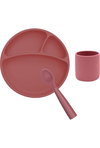 Oioi Silikon Beslenme Seti Bordo