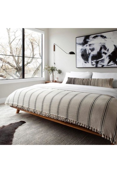 efendyco Pike, Koltuk ve Yatak Örtüsü, Dekoratif Örtü, Buldan Örtüsü Çok Amaçlı 200X240CM Krem-Siyah efendyco Pike, Koltuk ve Yatak Örtüsü, Dekoratif Örtü, Buldan Örtüsü Çok Amaçlı 200X240CM Krem-Siyah