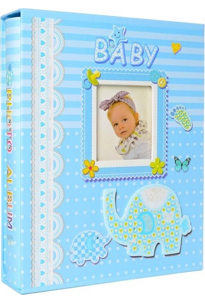 Nobbystar 100'LÜK 10x15cm Kutulu Mavi Erkek Bebek Fotoğraf Albümü Nobbystar 100'LÜK 10x15cm Kutulu Mavi Erkek Bebek Fotoğraf Albümü