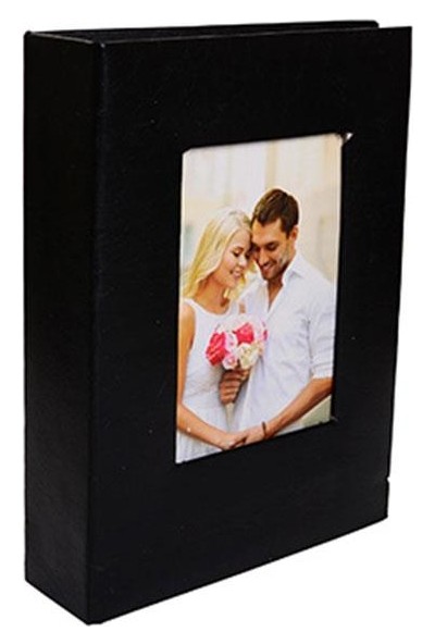 Nobbystar 200'LÜK Deri 10x15cm Pencereli Siyah Fotoğraf Albümü