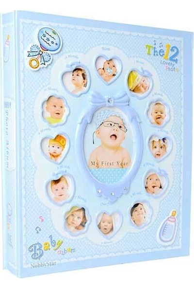 Nobbystar 240'LIK 10x15cm Erkek Bebek Mavi Fotoğraf Albümü