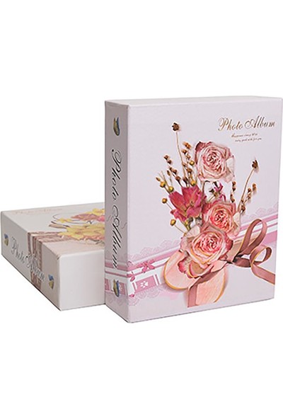 Nobbystar 100'LÜK 10x15cm Kutulu Çiçek Desenli Fotoğraf Albümü
