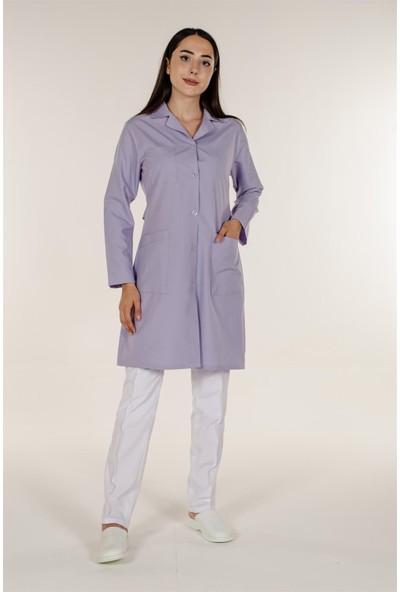 Mert Giyim Lila Kadın İş Önlük Açık Yaka Mert Giyim Lila Kadın İş Önlük Açık Yaka
