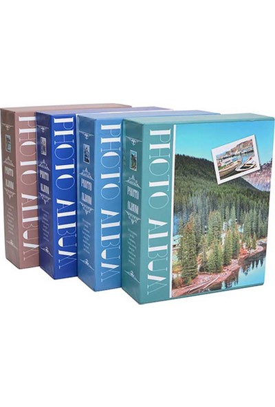 Nobbystar 100'LÜK 10x15cm. Kutulu Doğa Desenli Fotoğraf Albümü