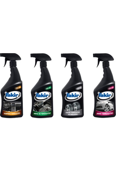 Fakir Araç Temizlik Seti 4'lü