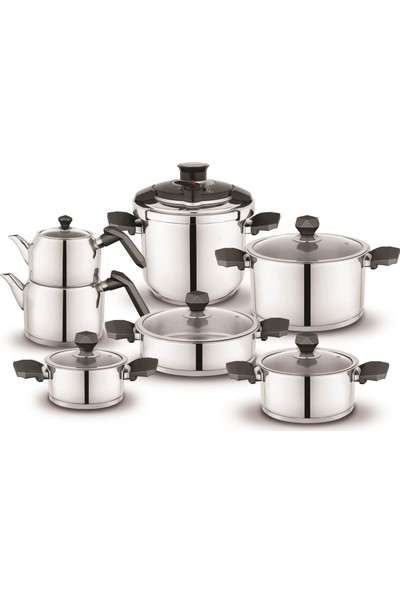 Schafer Honor Çelik Çeyiz Seti 14 Parça Siyah