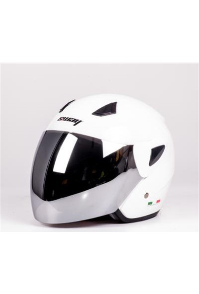 Sway Kask Sw 706 Yarım Camlı Ece Sertifikalı - Beyaz Sway Kask Sw 706 Yarım Camlı Ece Sertifikalı - Beyaz