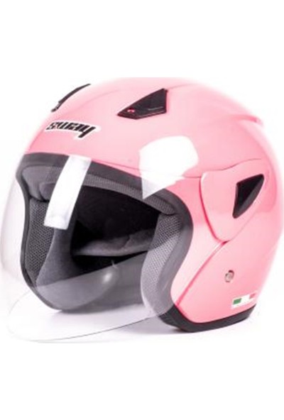 Sway Kask Sw 706 Yarım Camlı Ece Sertifikalı - Pembe