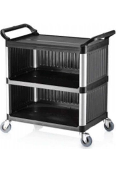 Empero Emp.Psv.03-K Plastik Servis Arabası - 3 Katlı - Etrafı Kapalı Empero Emp.Psv.03-K Plastik Servis Arabası - 3 Katlı - Etrafı Kapalı