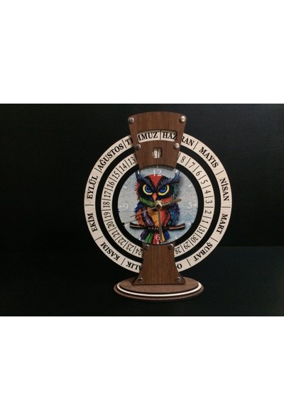 Gift Box Baykuş Sonsuz Takvimli Saat (Maya Takvimi)