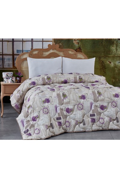 Komfort Home Baskılı Çift Kişilik Microfiber Yorgan + 2 Yastık