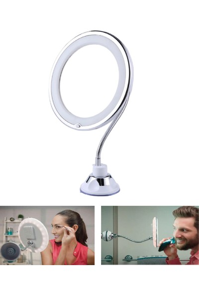 Nistyle Işıklı Makyaj Aynası Flexıble 10 Kat Zoomlu Nistyle Işıklı Makyaj Aynası Flexıble 10 Kat Zoomlu